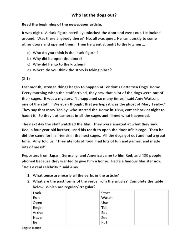 Who Let The Dogs Out | PDF | English Language | Languages