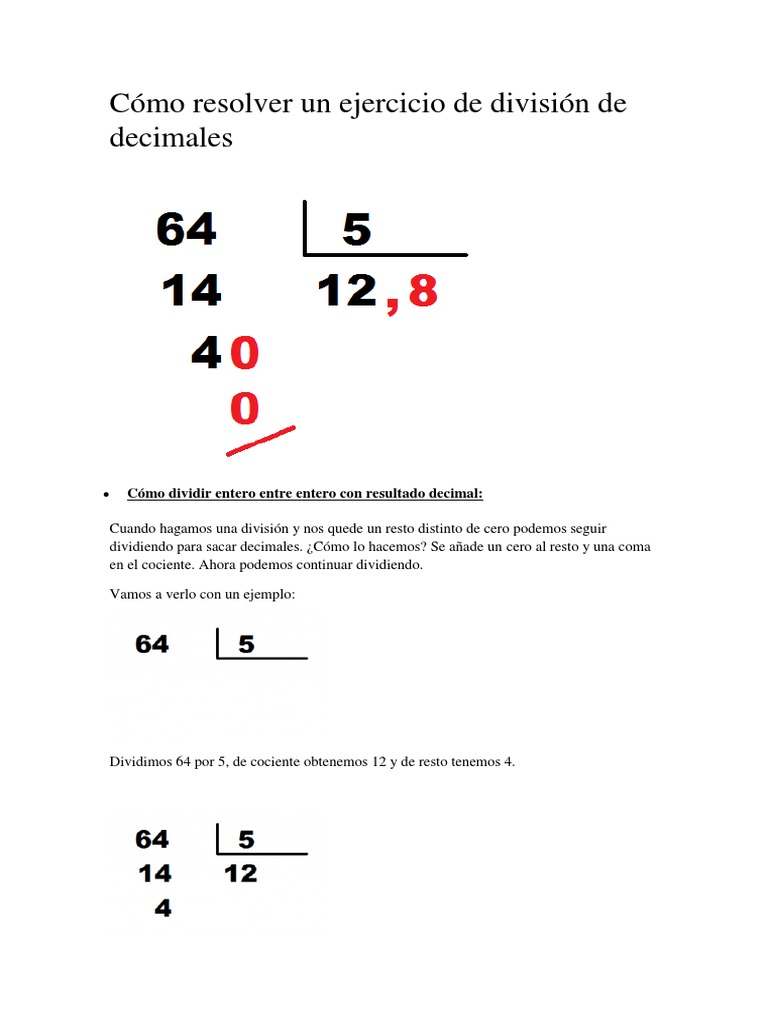 Pasos para Resolver Divisiones | PDF