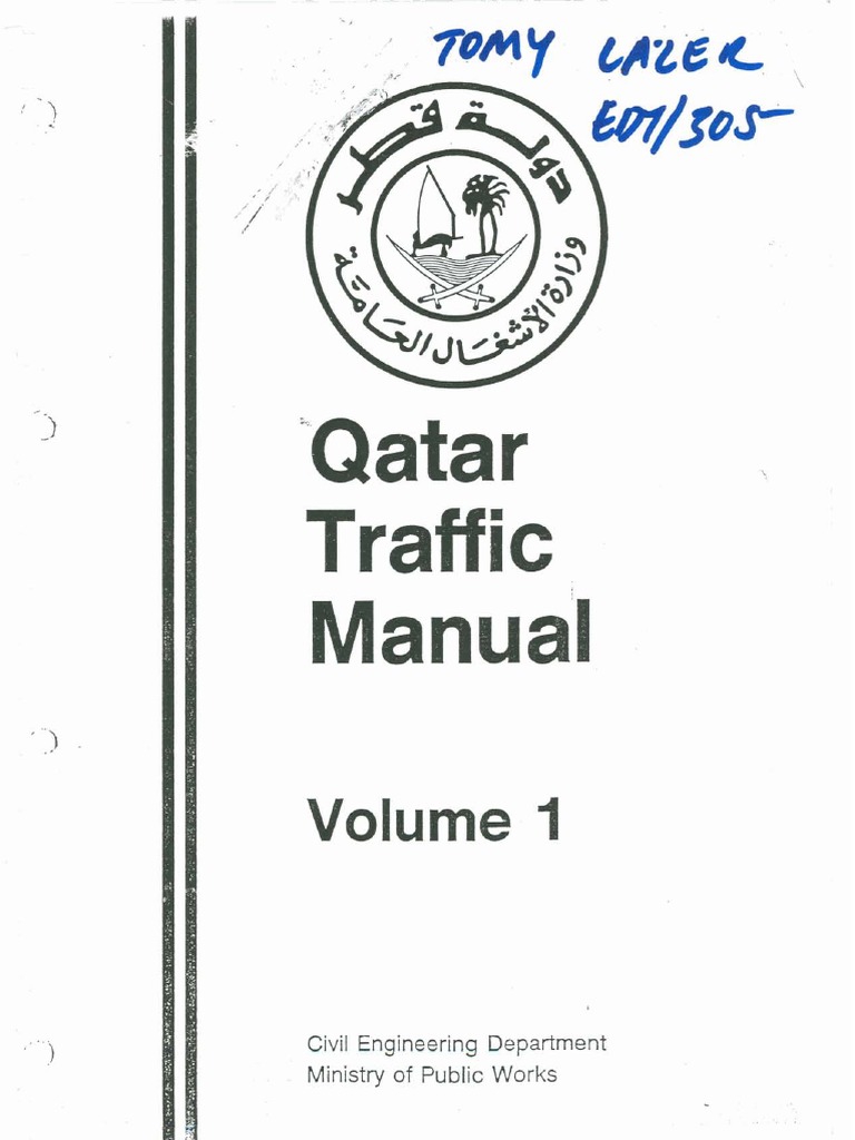 Qatar Traffic Manual | PDF | Traffic | Road