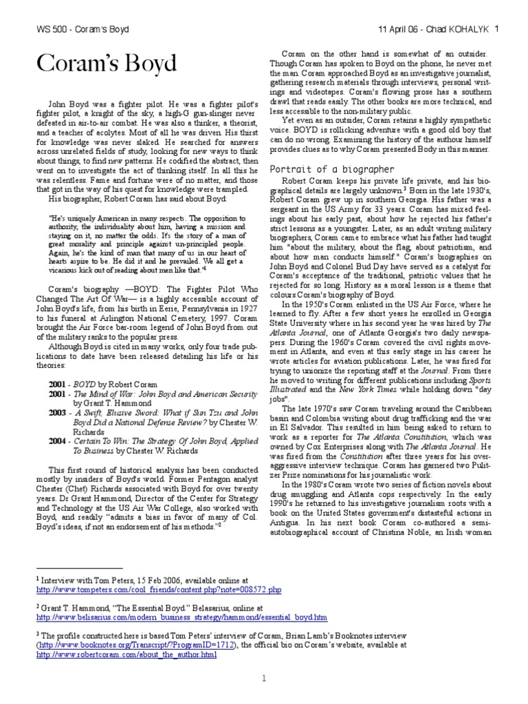 Corum's Boyd | PDF | Gulf War | Maneuver Warfare