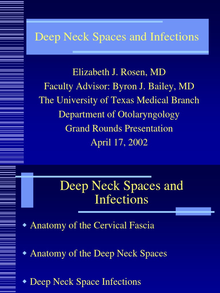Deep Neck Space Infections: Anatomy, Presentation, Imaging and ...