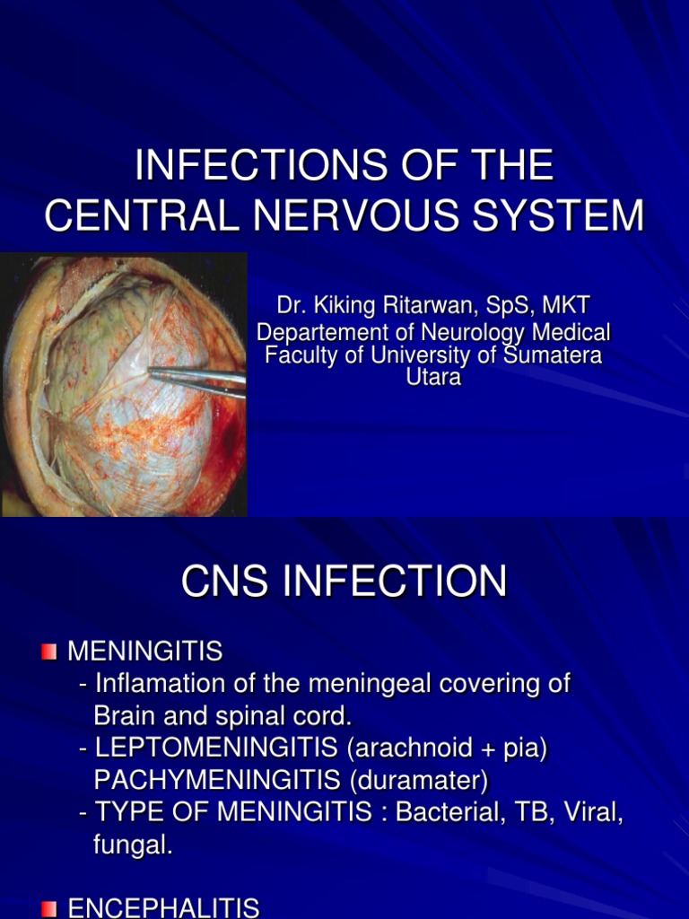 Central Nervous System Infections Guide | PDF | Meningitis | Tuberculosis