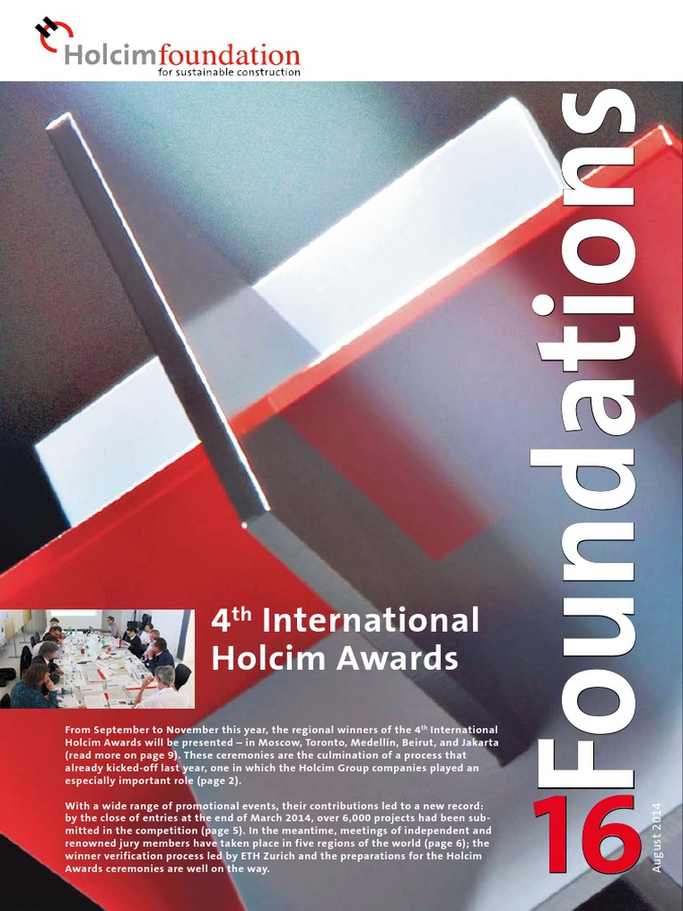 4th International Holcim Awards Overview | PDF | Concrete | Sustainability
