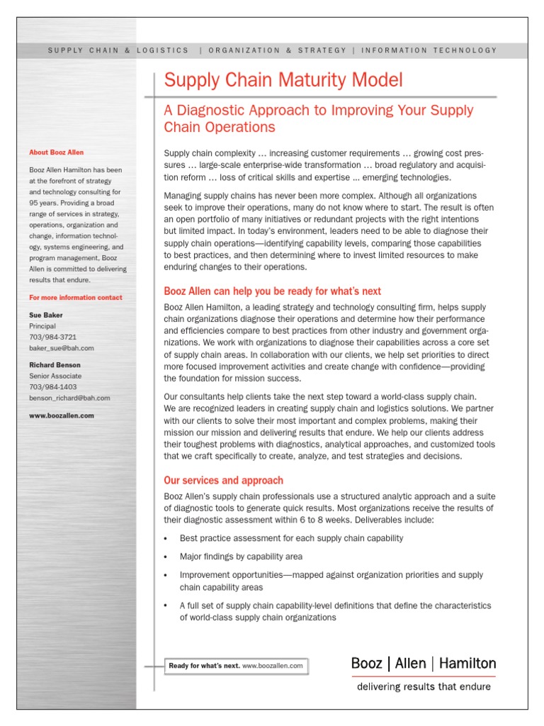 Supply Chain Maturity Model Fs | PDF | Supply Chain | Strategic Management