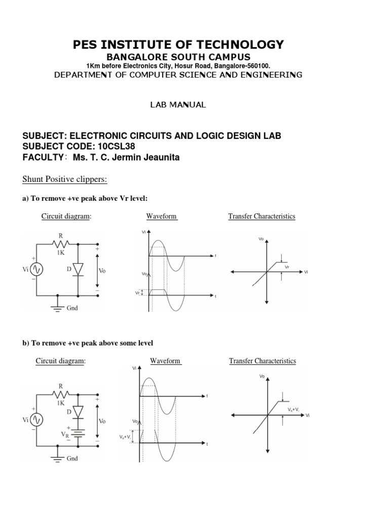 Transfer Characteristics of Clippers | PDF | Mosfet | Field Effect ...