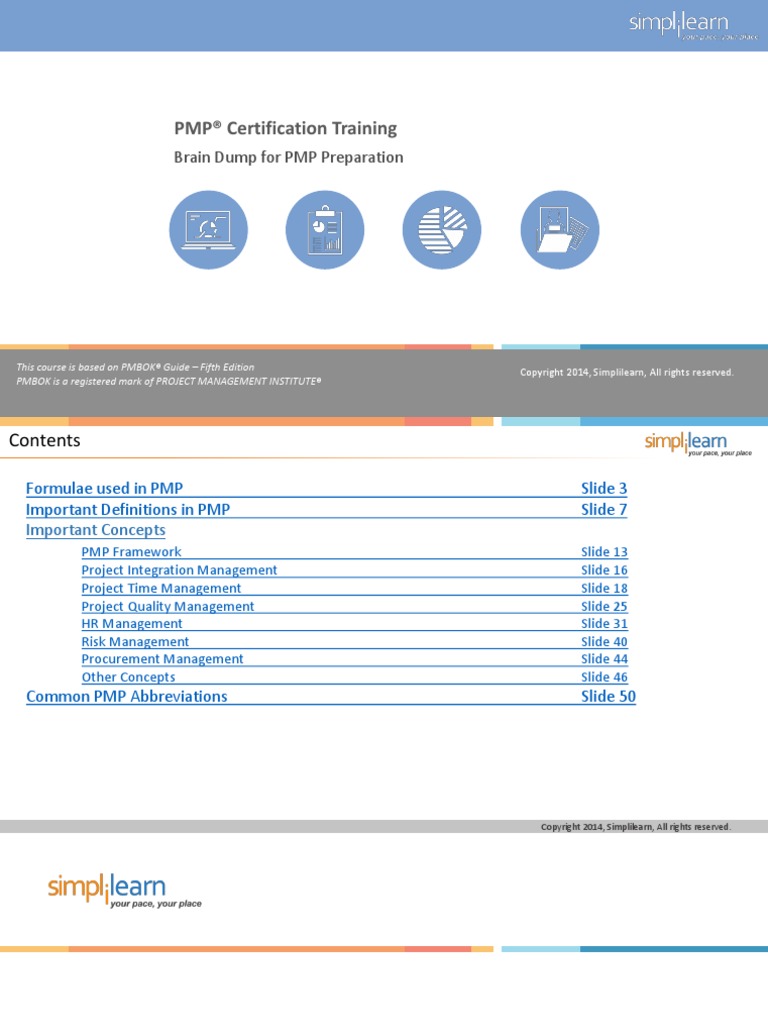 Brain Dump For PMP Preparation PDF | PDF | Net Present Value | Internal ...