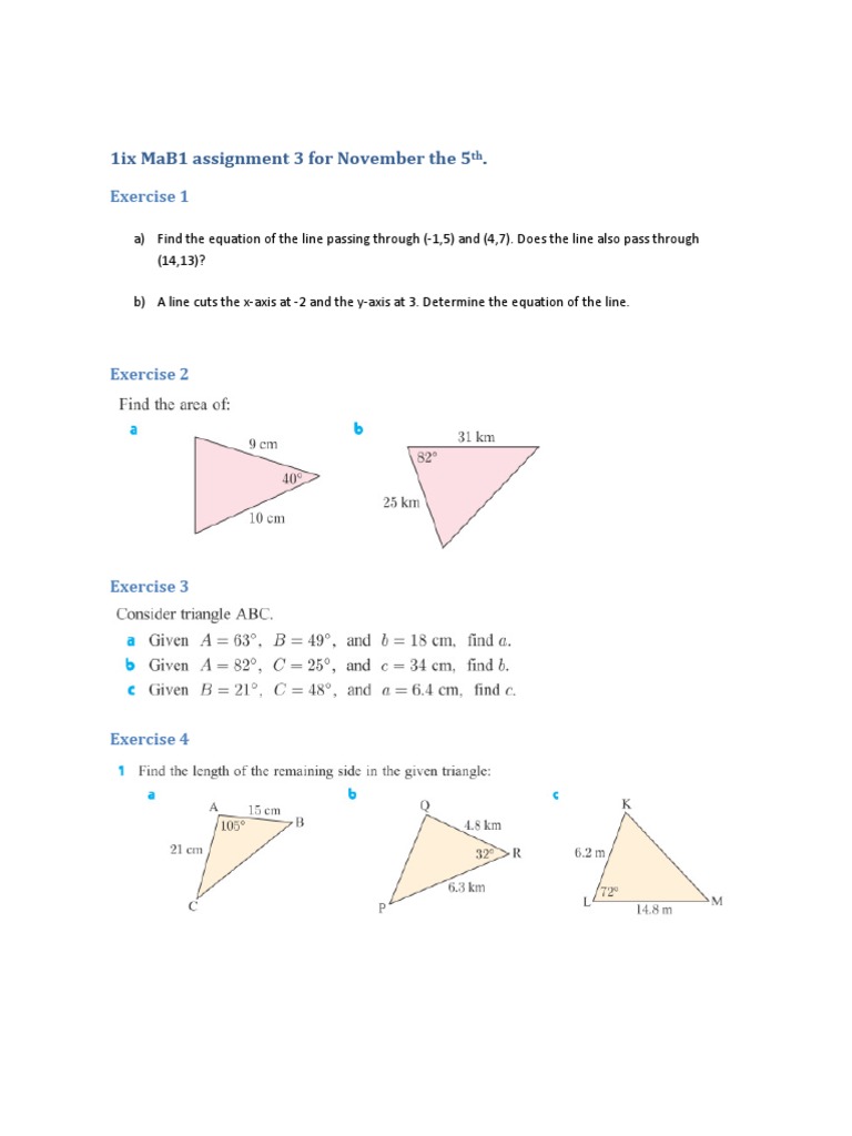 Math Assignment On Trigonometri | PDF
