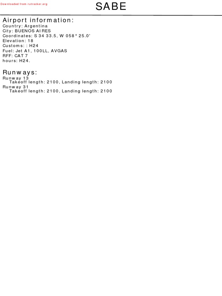 Sabe Chart | PDF | Aviation | Aerospace