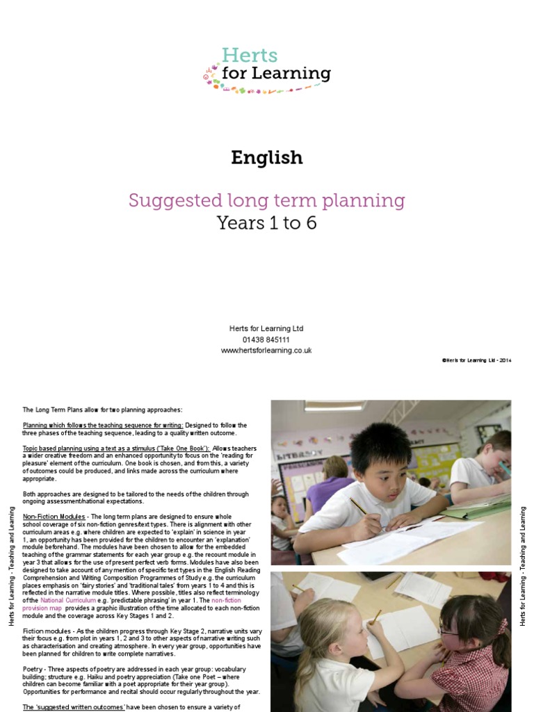 English Primary Planning | PDF | Poetry | Narration