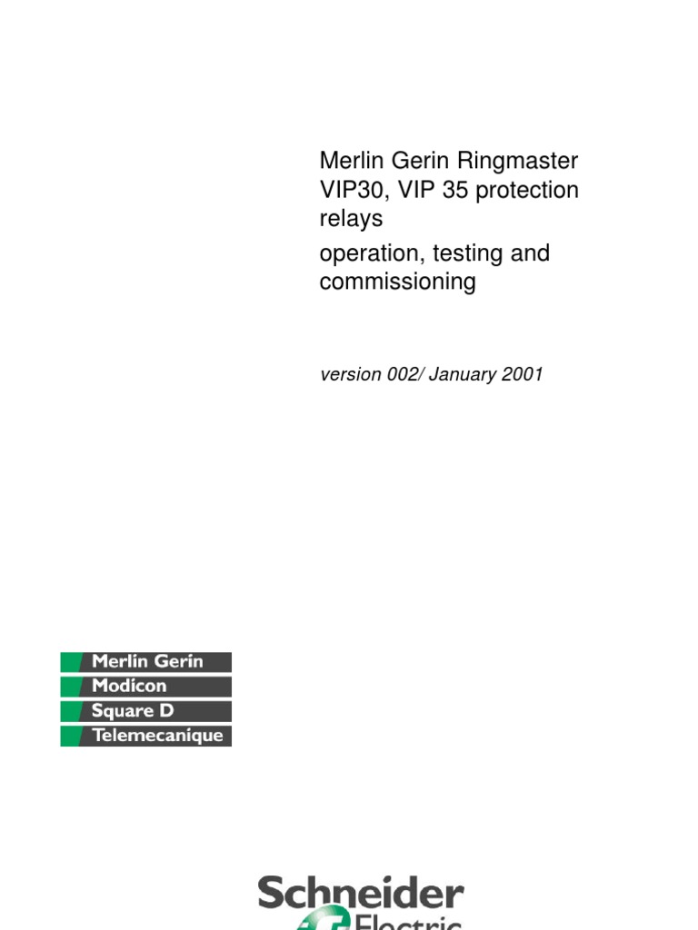 VIP30/VIP35 Relay Operation Manual | PDF | Transformer | Relay