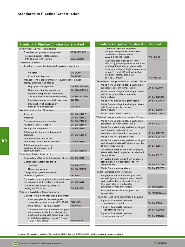 En DIN Standards in Pipeline Construction | PDF | Pipe (Fluid ...