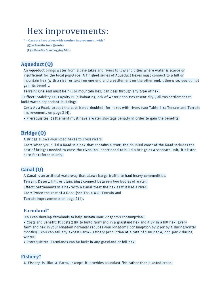 Custom Kingdom Rules For Kingmaker | PDF | Canal | Fortification