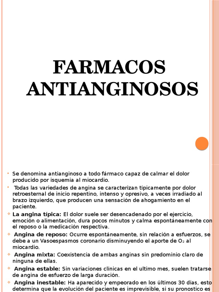 Farmacos Antianginosos | Descargar gratis PDF | Angina de pecho ...