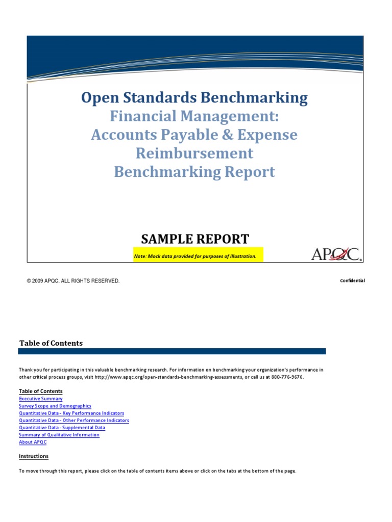 Accounts Payable and Expense Reimbursement Sample Report | PDF ...
