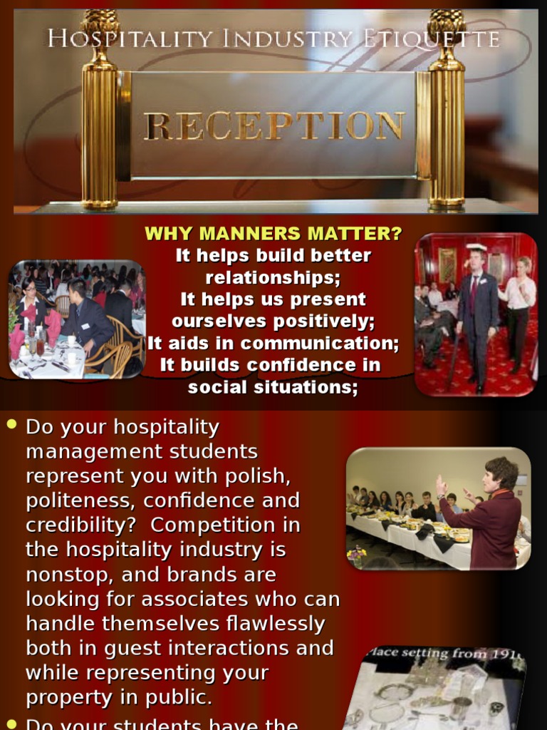 HOSPITALITY ETIQUETTE (2).ppt | Etiquette | Tableware