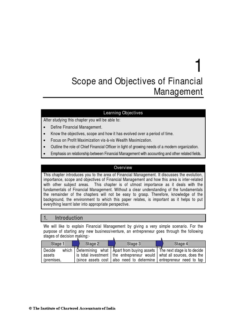 Chapter 1 Scope and Objectives of Financial Management 2 | PDF | Chief ...