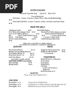 Table d’hôte Menu with Prices | PDF