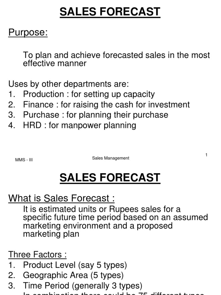 4.sales Forecast | PDF | Forecasting | Sales