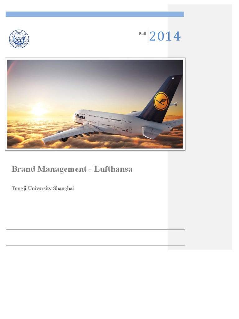Brand Analysis Lufthansa - Brand Management | Airlines | Brand