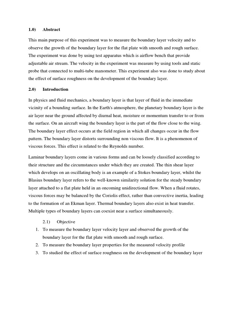 Flat Plate Boundary Layer | PDF | Boundary Layer | Fluid Dynamics