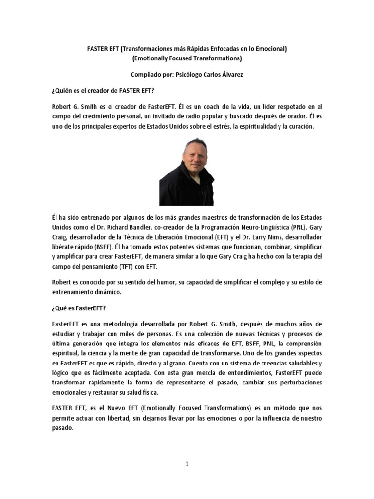 Carlos Alvarez Manual de Faster EFT PDF | PDF | Mente | Memoria