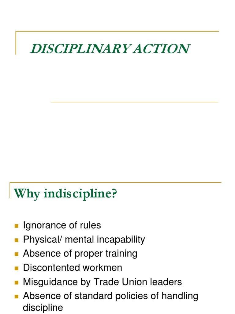 Disciplinary Actions Explained | PDF | Criminal Procedure In South ...