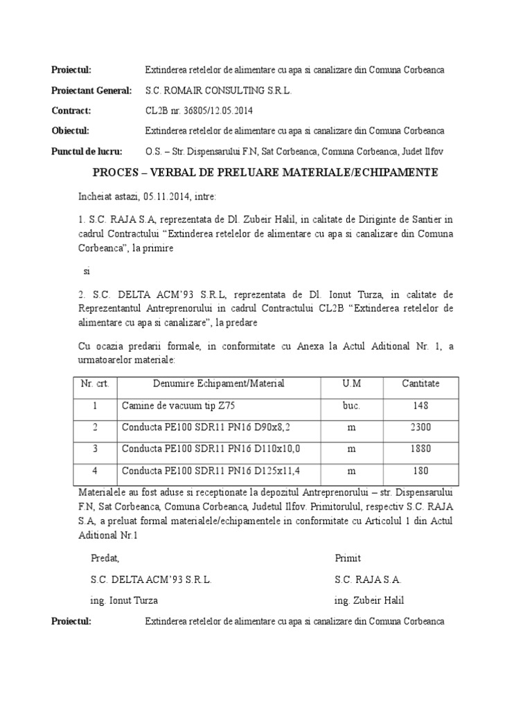 PV Predare - Primire | PDF