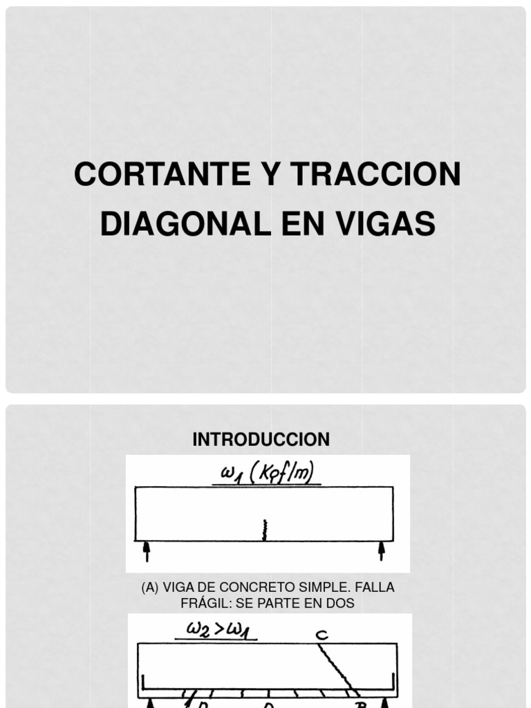 Concreto Armado - Cortante y Traccion Diagonal en Vigas | PDF | Doblar ...