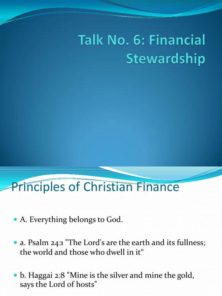 Financial Stewardship | PDF | Tithe | Expense