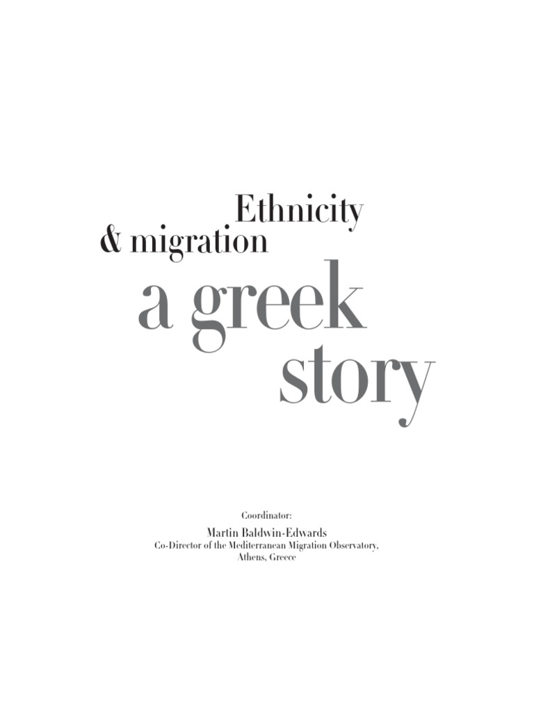 Ethnicity & Migration: A Greek Story (2008) | PDF | Greece | Cultural ...