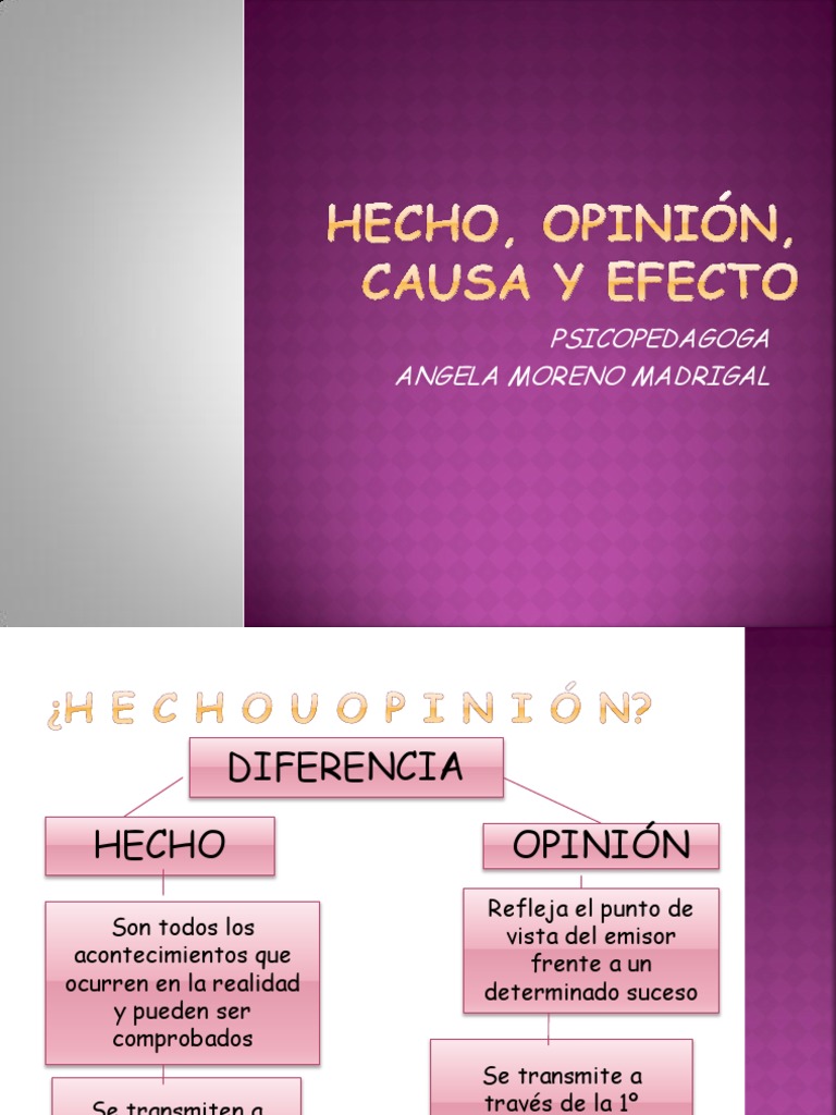 Hecho, Opinion, Causa y Efecto | PDF