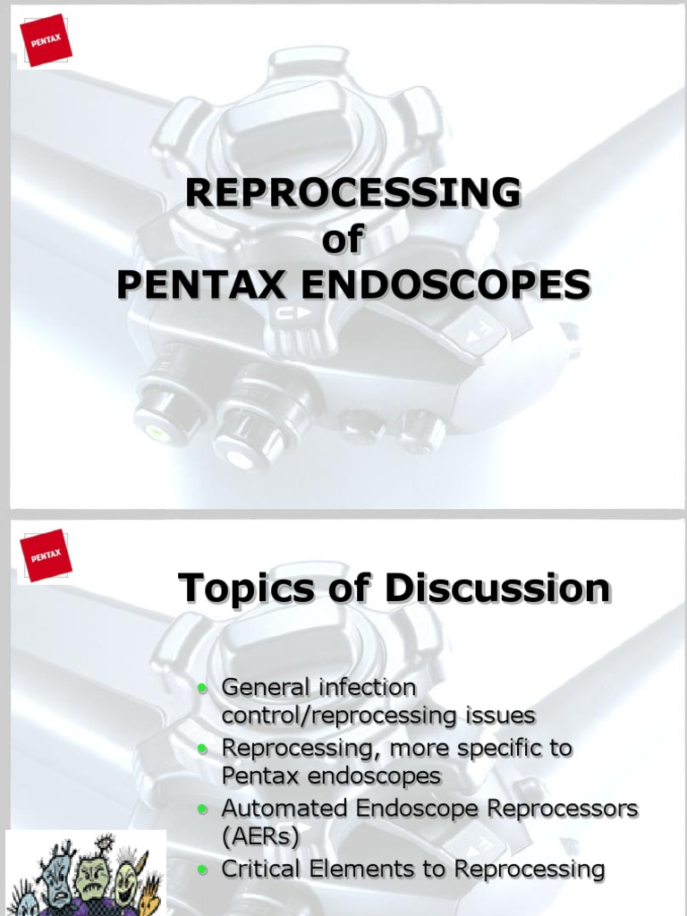 Reprocessing of Pentax Endoscopes | PDF | Sterilization (Microbiology) | Disinfectant