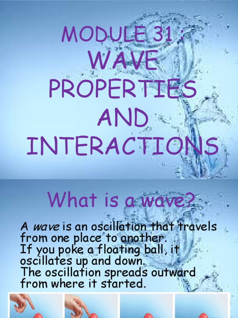 Wave Properties AND Interactions | PDF | Waves | Refraction