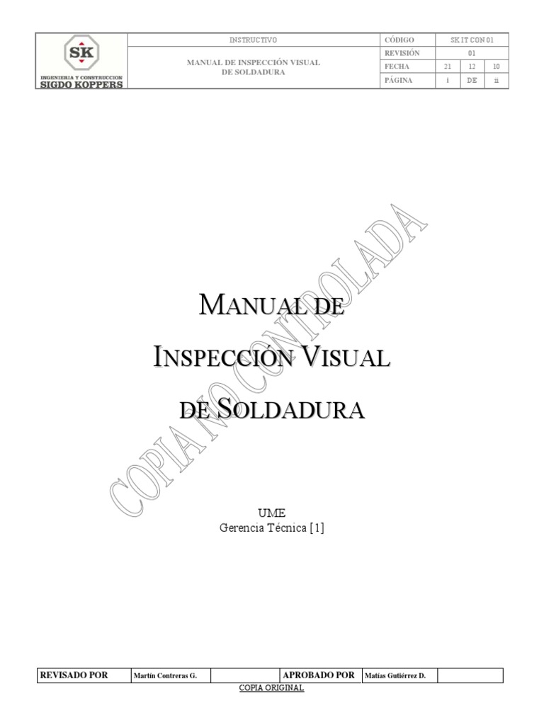 Guía integral para la inspección visual de soldaduras según normas ASME | PDF | Soldadura ...