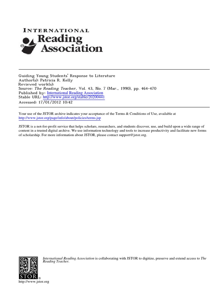 Guiding Response Young To Students Response To Literature | PDF ...