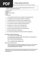 Foreign Language Anxiety Scale | PDF | Foreign Language | Behavior ...