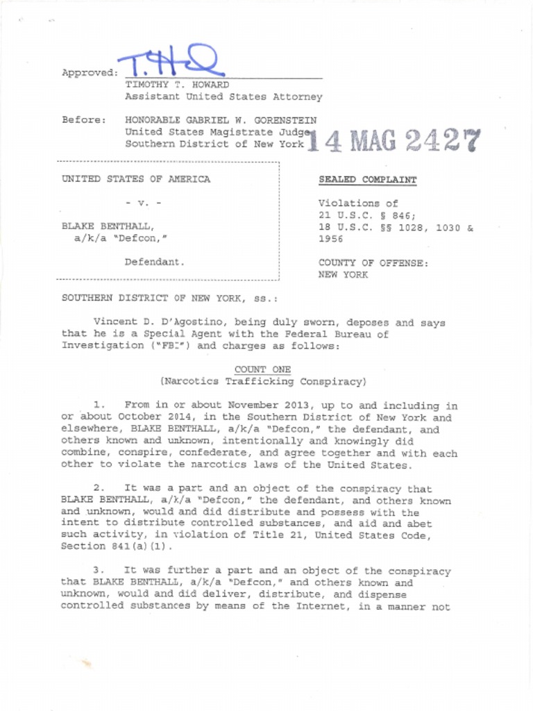Benthall Blake Complaint | PDF