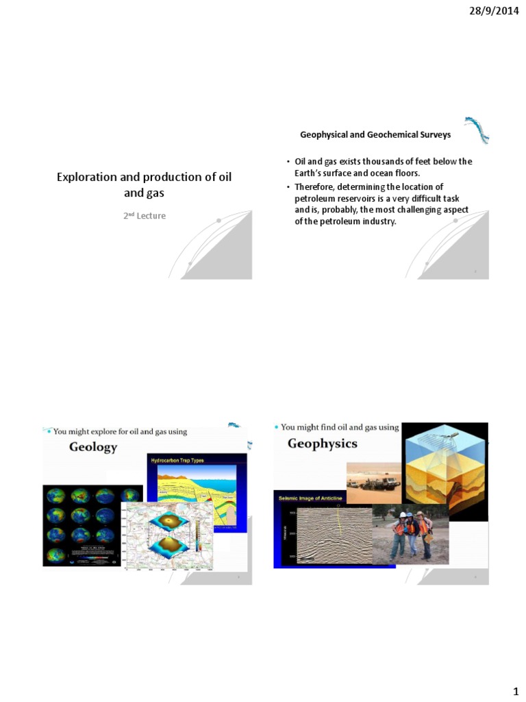 Exploration and Production of Oil and Gas | PDF | Petroleum Reservoir ...