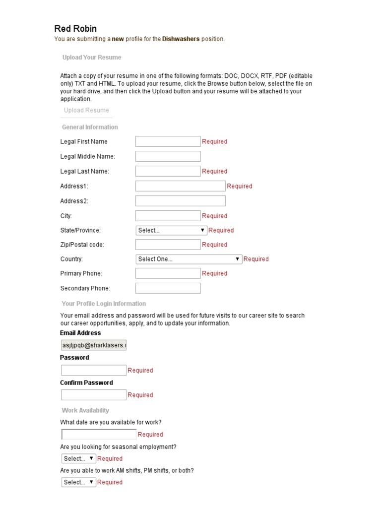 Candidate Profile Form PDF | PDF | Résumé | Employment