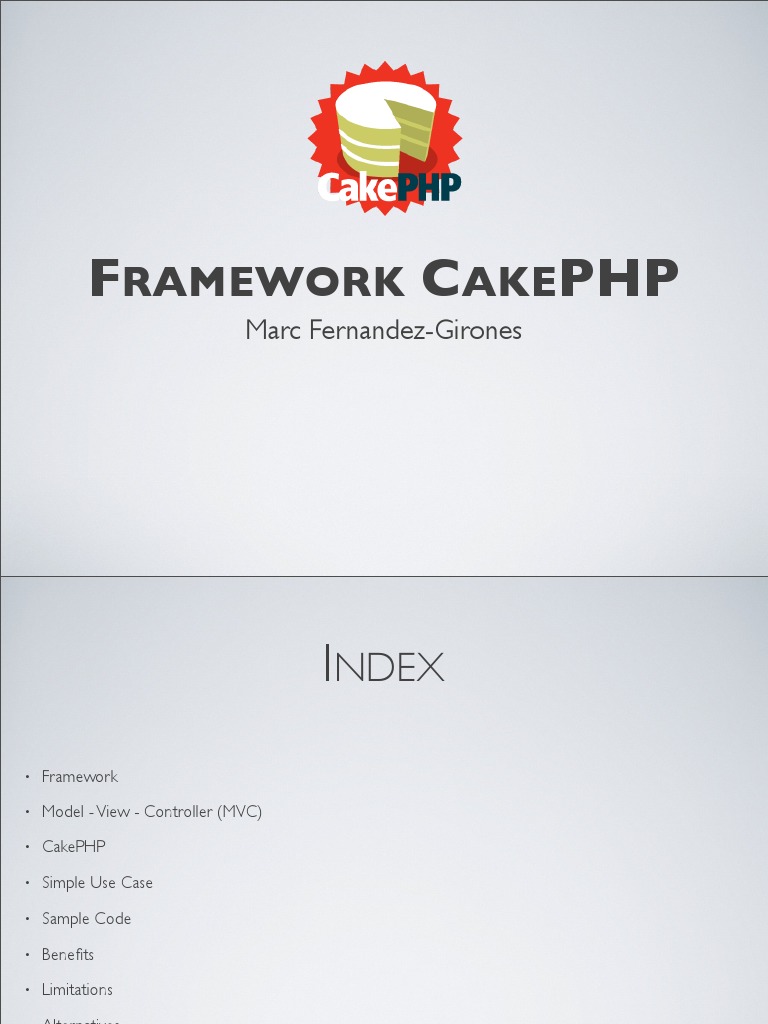 Tutorial CakePHP | PDF | Model–View–Controller | Databases
