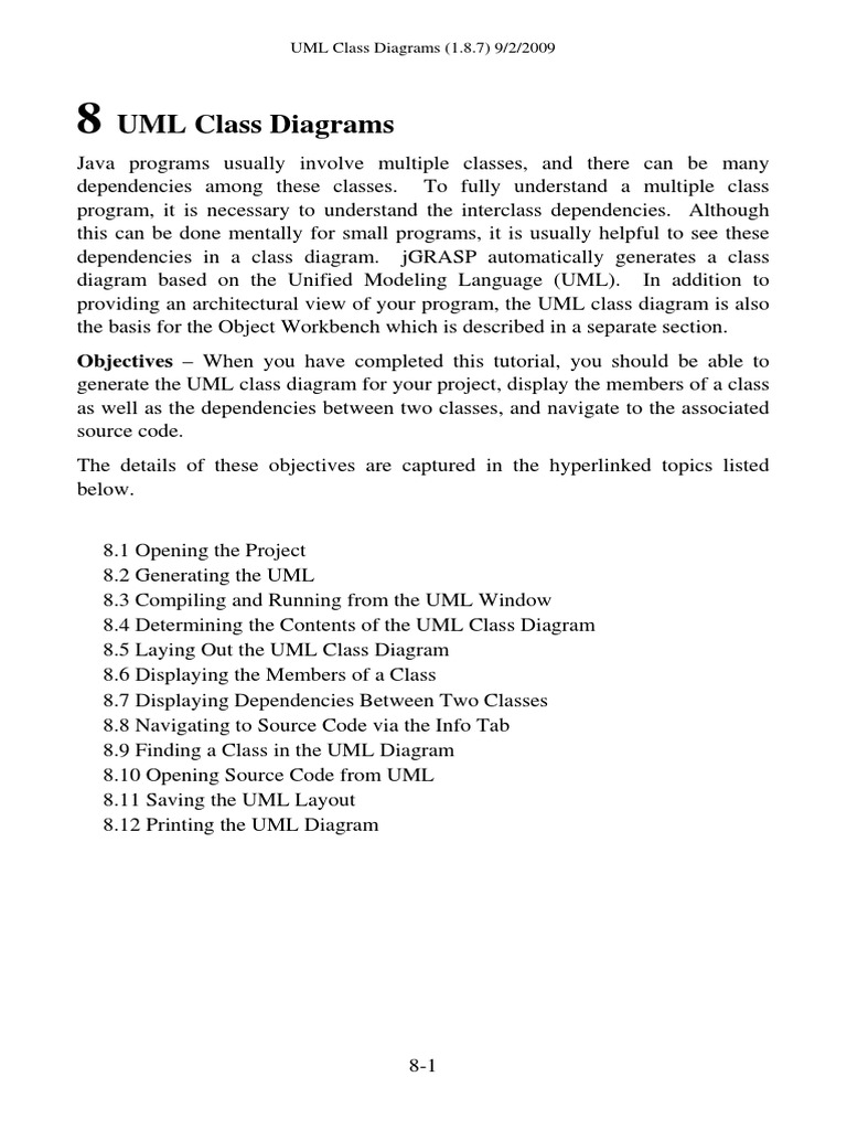 UML Class Diagrams: Objectives - When You Have Completed This Tutorial, You Should Be Able To ...