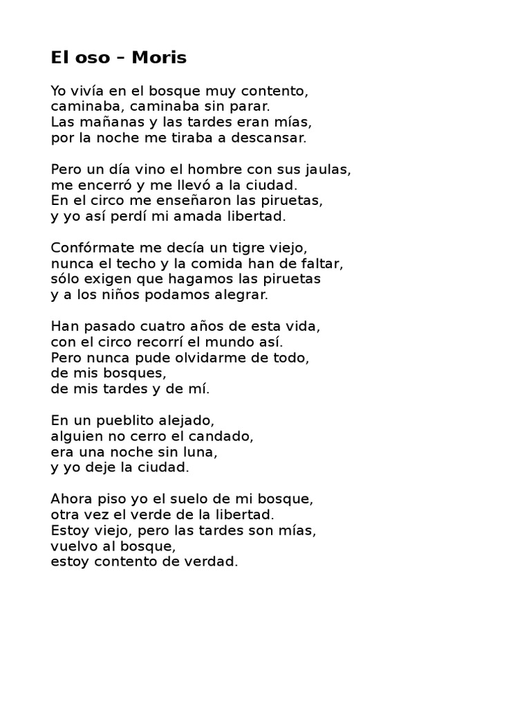 El Oso - Moris | PDF