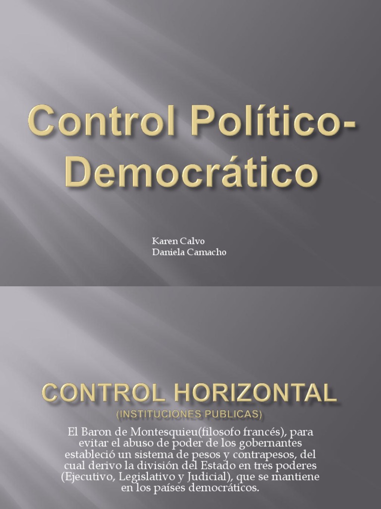 Control Político 9º | PDF | Parlamento | Estado (política)