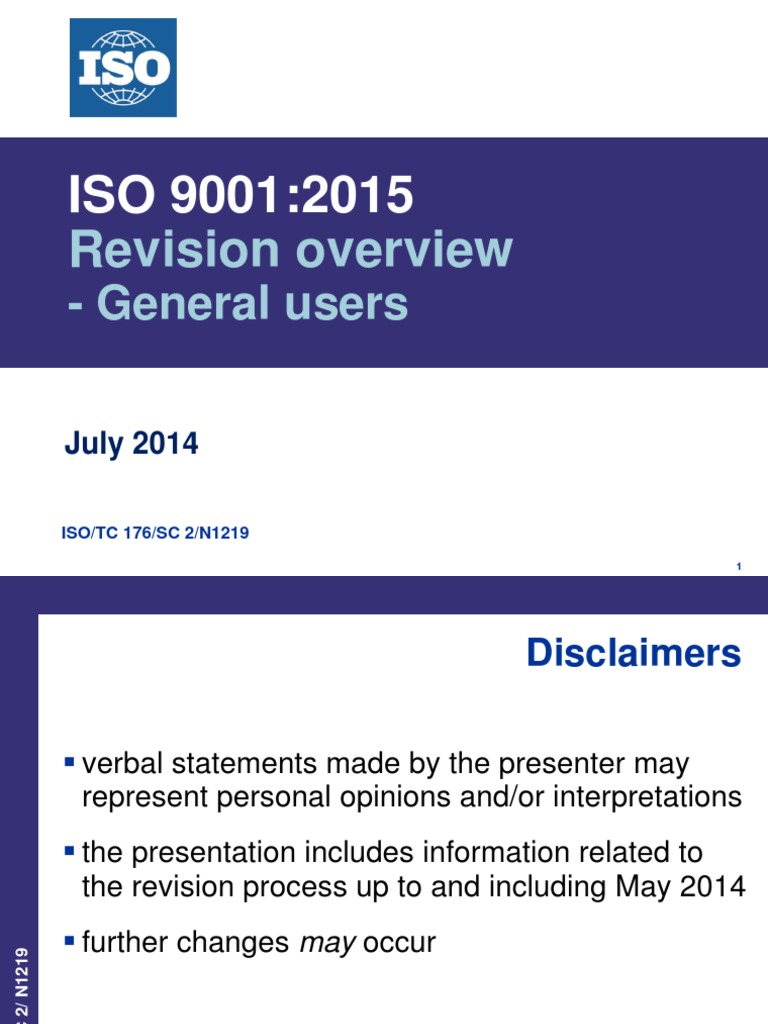 ISO 9001 Revision | PDF | International Organization For ...
