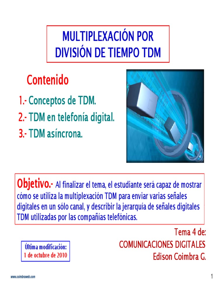 Multiplexacion Por Division de Tiempo | PDF | Estándares de red | Datos de computadora