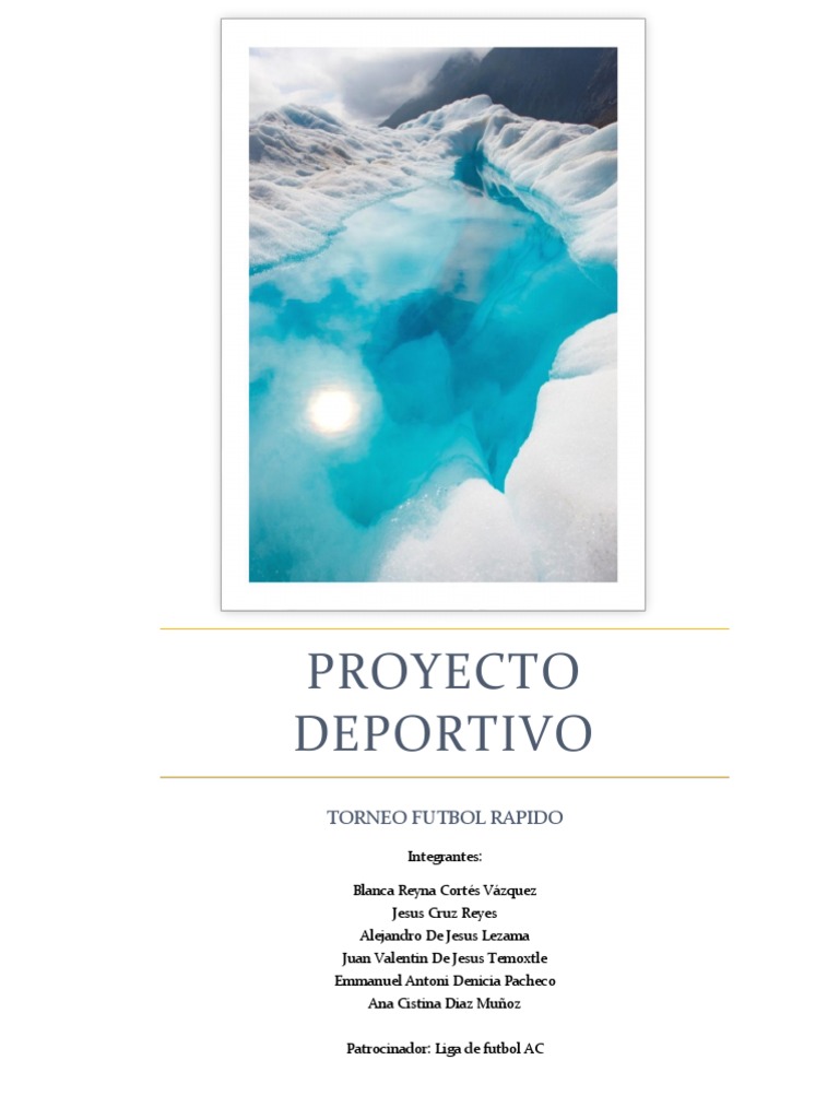 Proyecto Deportivo | PDF | Deportes y actividades al aire libre