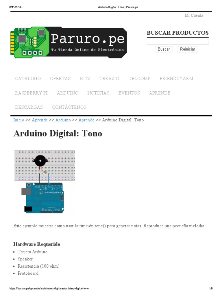 Arduino Digital - Tono - Paruro | PDF | Arduino | Composiciones Musicales
