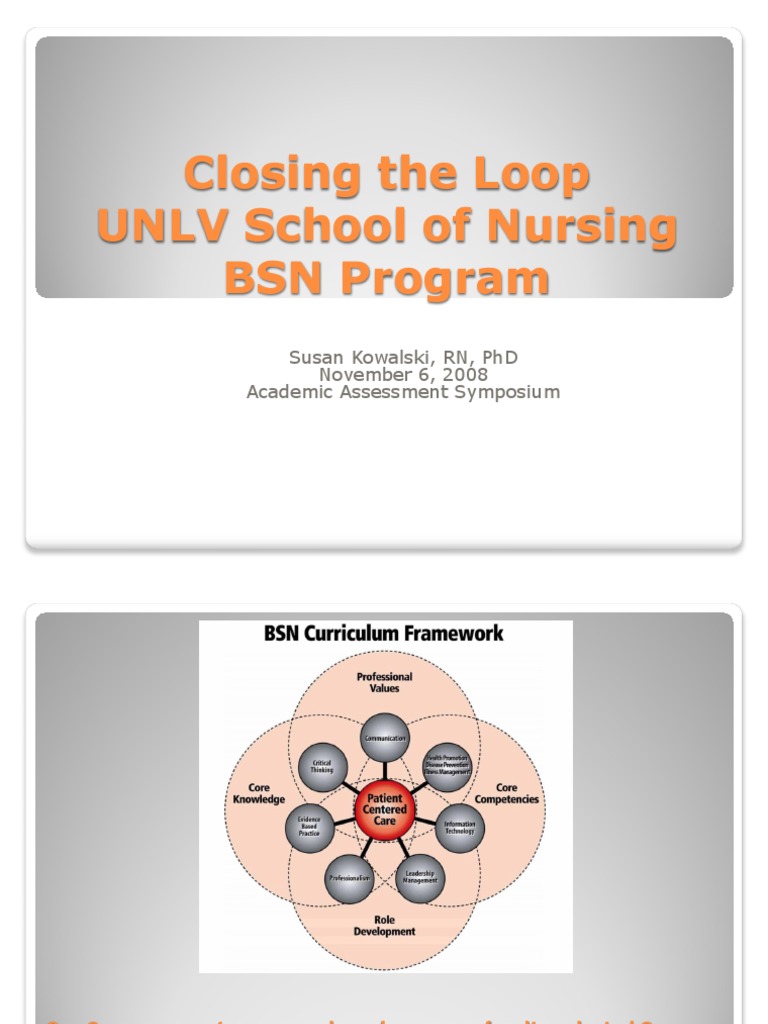 Closing The Loop UNLV School of Nursing BSN Program | PDF | National ...