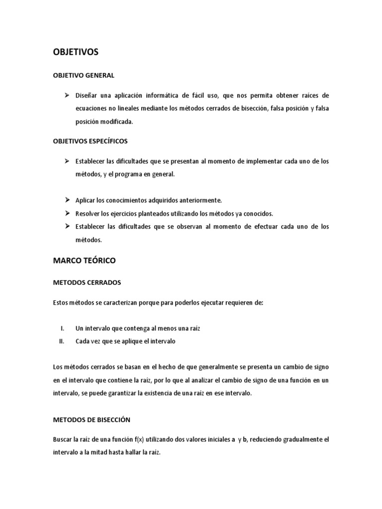 Metodos Cerrados | PDF | Análisis | Análisis matemático Metodos Cerrados | PDF | Análisis | Análisis matemático