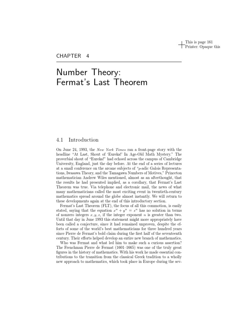 Fermat's Last Theorem | Prime Number | Number Theory